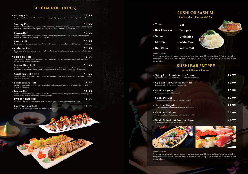 Yamato menu store